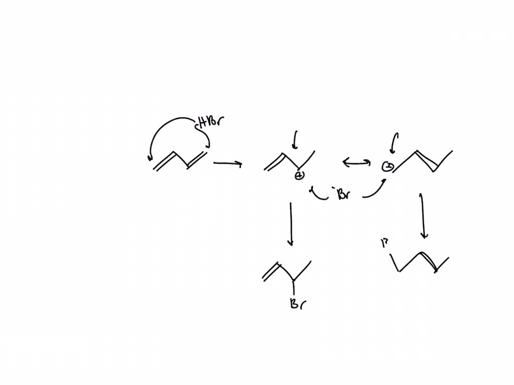 SOLVED: Give the structures of both 1,2 and 1,4 adducts resulting from ...
