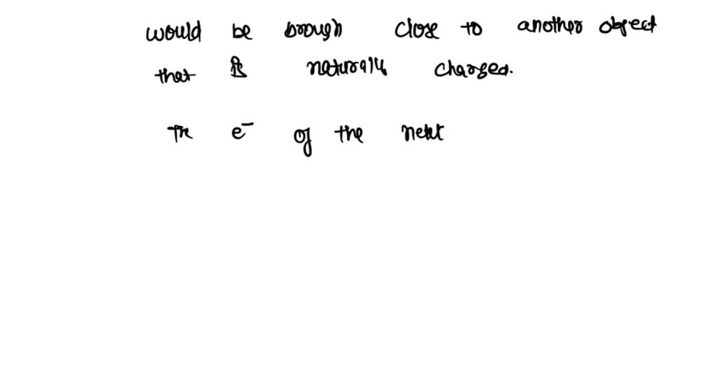 Solved Describe How A Positively Charged Object Can Be Used To Give Another Object A Negative