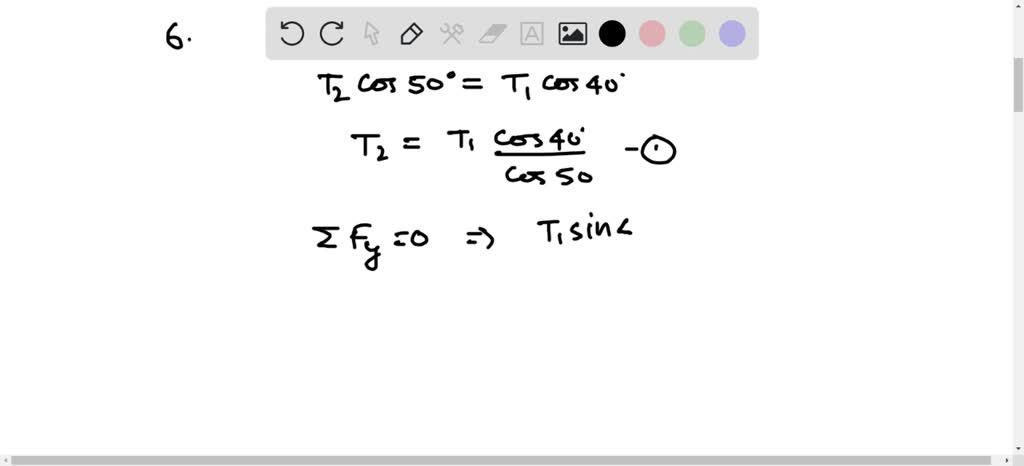 SOLVED: 5 Find the tension T3 T 50: 40' T; 10kg 6 Find the tension T1 ...