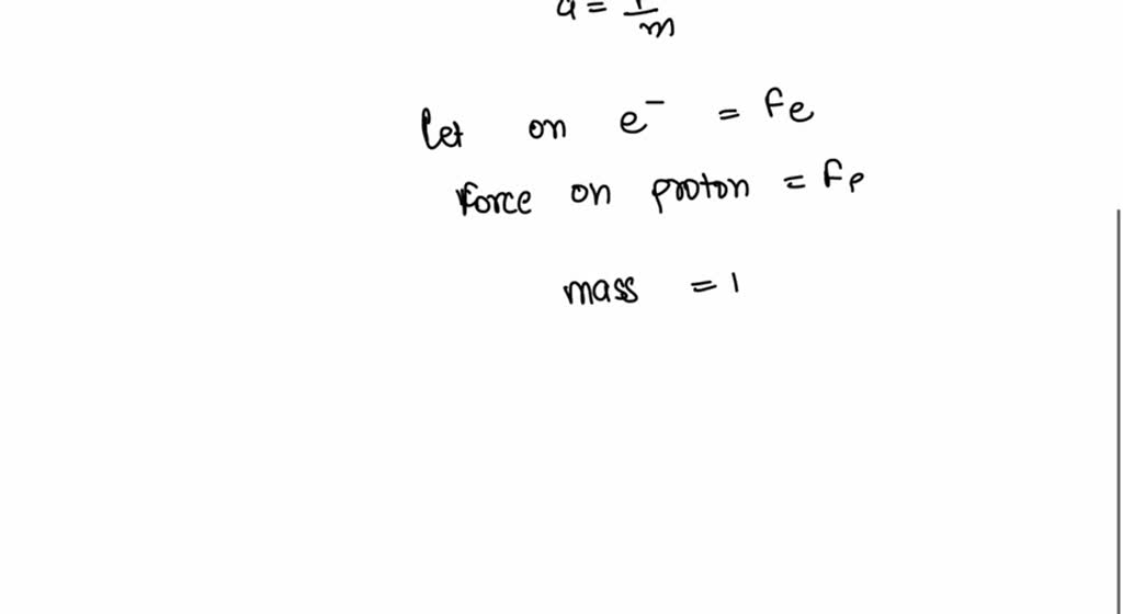 Solved An Electron And A Proton Are In A Uniform Electric Field The