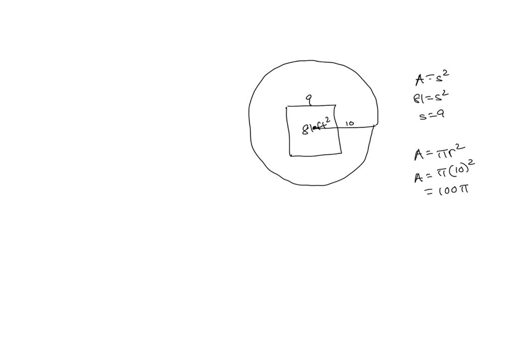 SOLVED: A square pool with an area of 81 square feet is to be placed ...