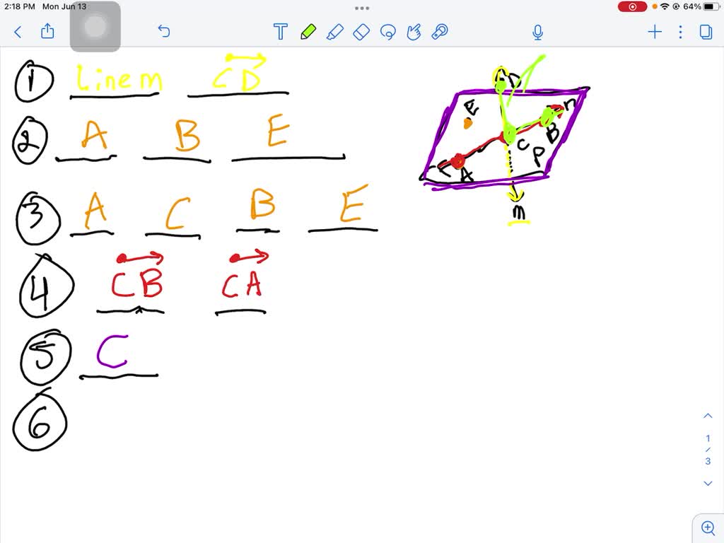 SOLVED: Plane segment ABC is defined by three points with coordinates A ...