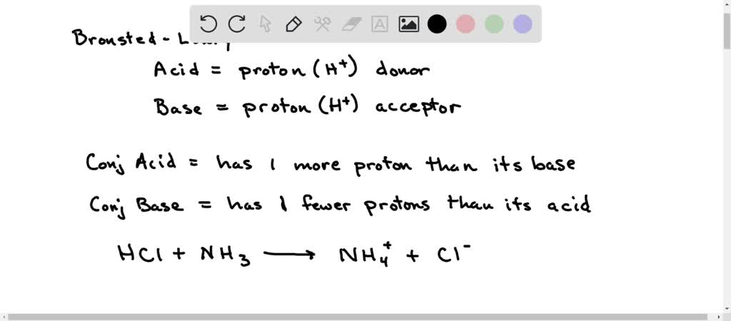SOLVED: In this chemical reaction, 𝐇𝐂𝐥 + 𝐍𝐇₃ —-> 𝐍𝐇₄⁺ + 𝐂𝐥⁻ Identify ...