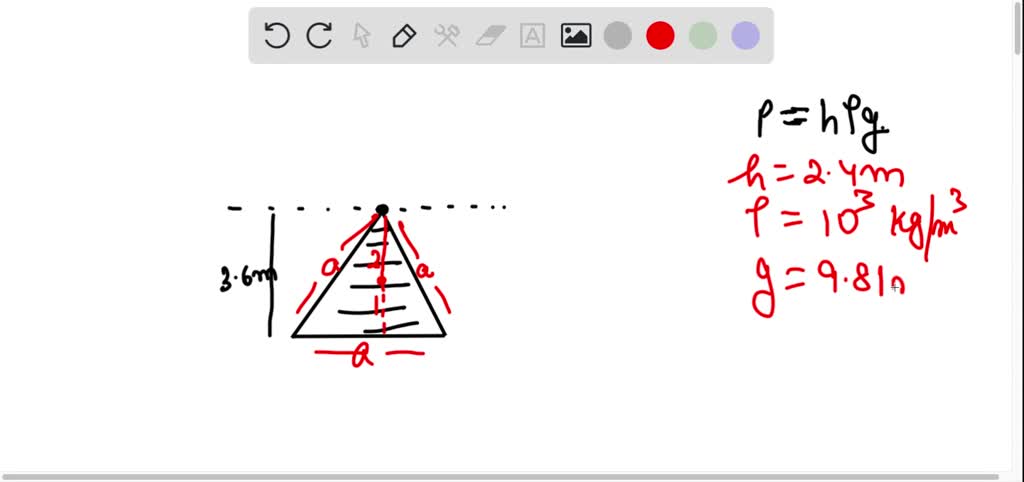 A vertical equilateral triangular plate whose height is 3.6 m is submerged in water. Determine ...