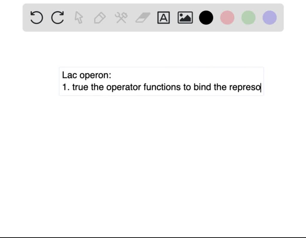 SOLVED: the lac repressor bind to a specific DNA sequence called the ...