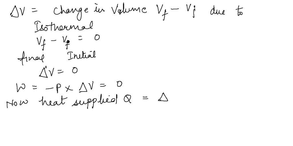 SOLVED: Homework 3 1. Calculate the change in internal energy, change in enthalpy, work done ...