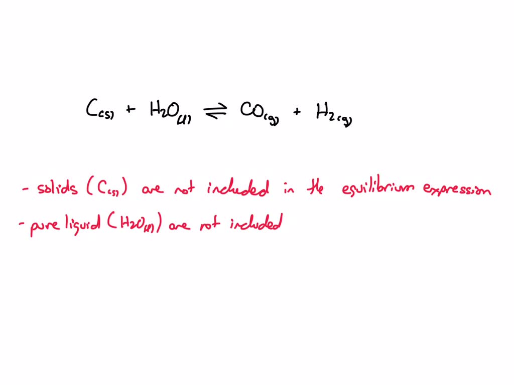 SOLVED: Consider the following endothermic process at equilibrium. C (s) + H2O (l) ⇌ CO(g) + H2 ...
