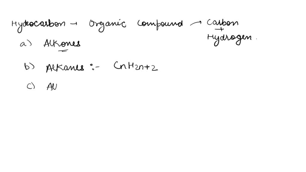 SOLVED: All of the following are classes of hydrocarbons except ...