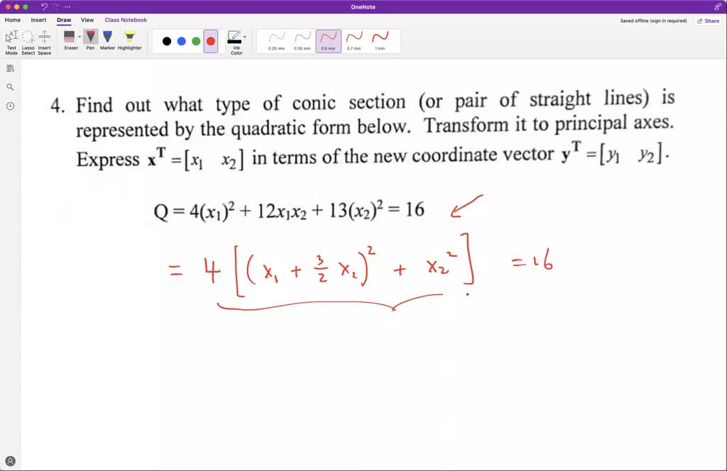 Solved Find Out What Type Of Conic Section Or Pair Of Straight Lines Is Represented By The