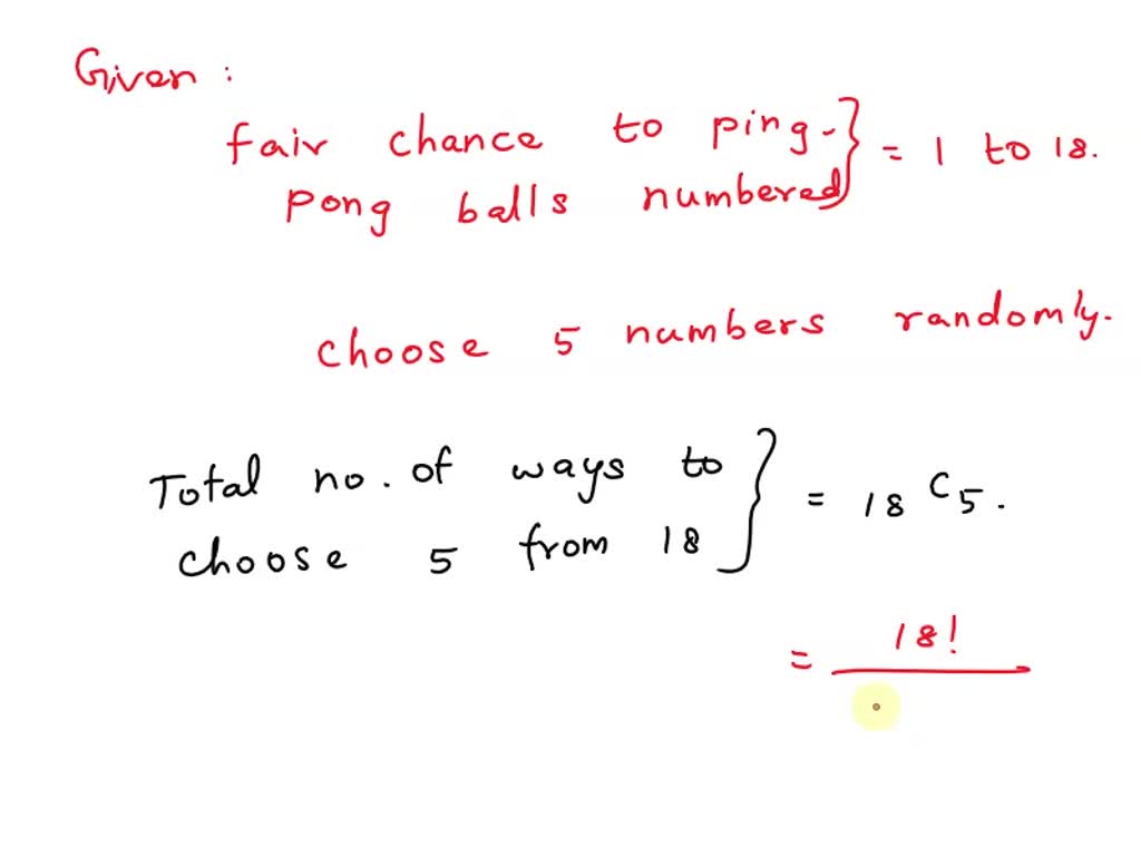 A game at the fair involves ping-pong balls numbered 1 to 18. You can ...