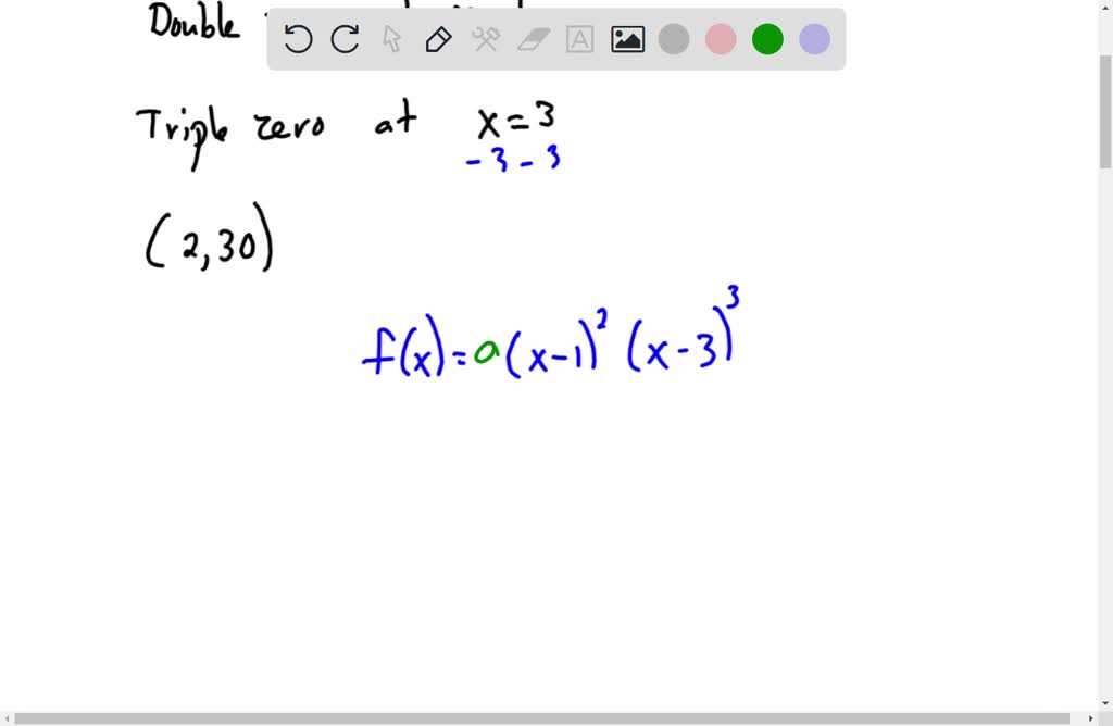 SOLVED: Use the given information about the polynomial graph to write ...