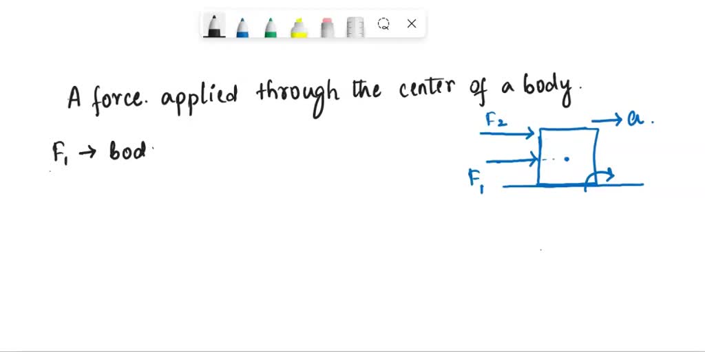 SOLVED: 5 points A force applied through the center of an object is ...