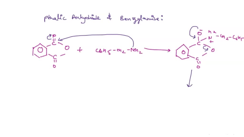 SOLVED: The reaction between phthalic anhydride and benzylamine in ...