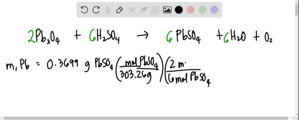 SOLVED: A 0.3708 gram sample of ore contains Pb3O4 and inert material ...