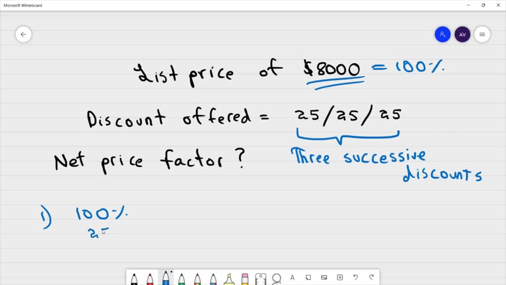 SOLVED: Texts: A photographer buys some merchandise with a list price ...