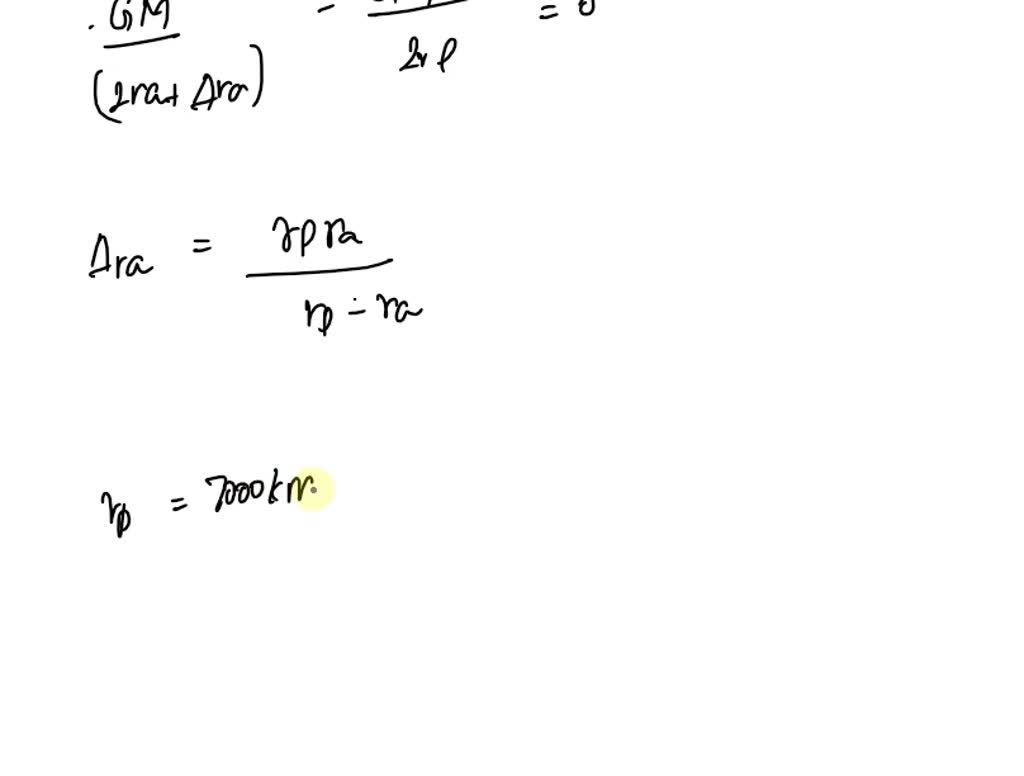SOLVED: An earth orbit has a perigee radius of 7000 km and a perigee ...