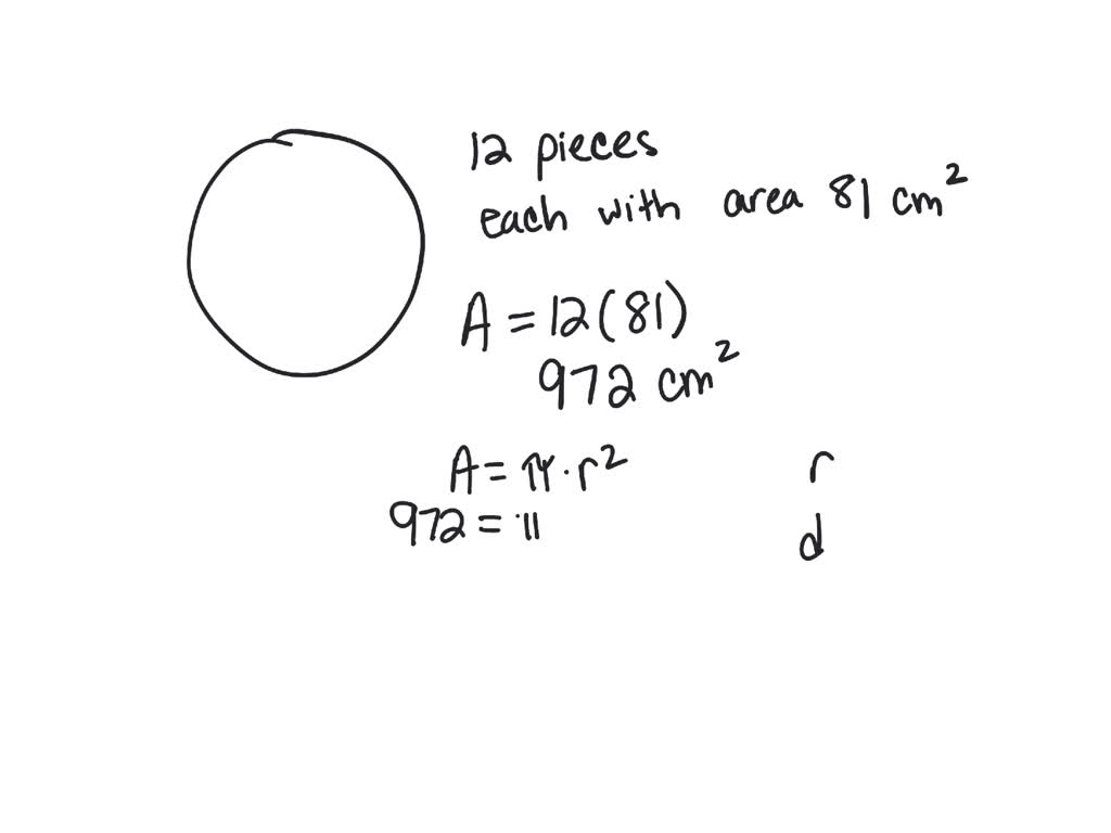 SOLVED: This pizza has 8 slices that are all equal. The radius of the ...