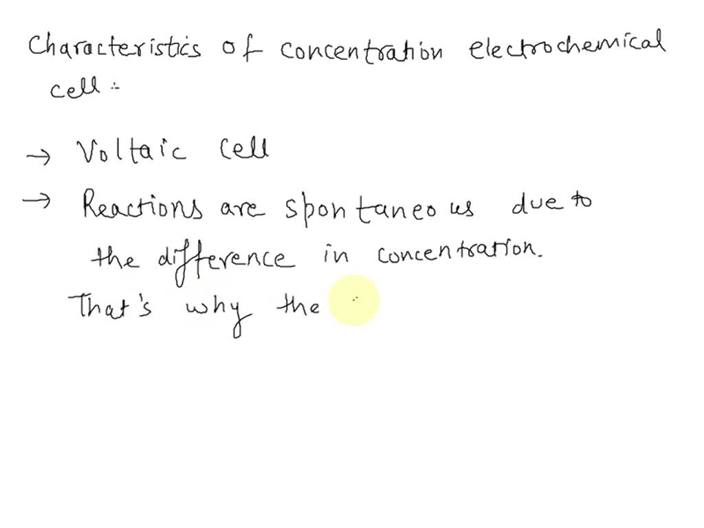 SOLVED: What is a concentration electrochemical cell? Check all that ...