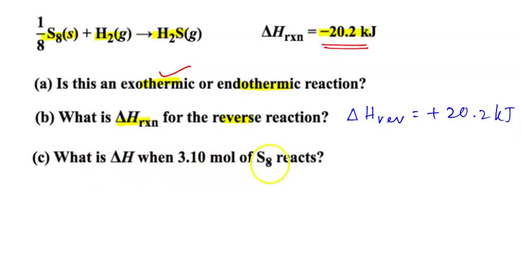 SOLVED: Consider the following balanced thermochemical equation for a ...
