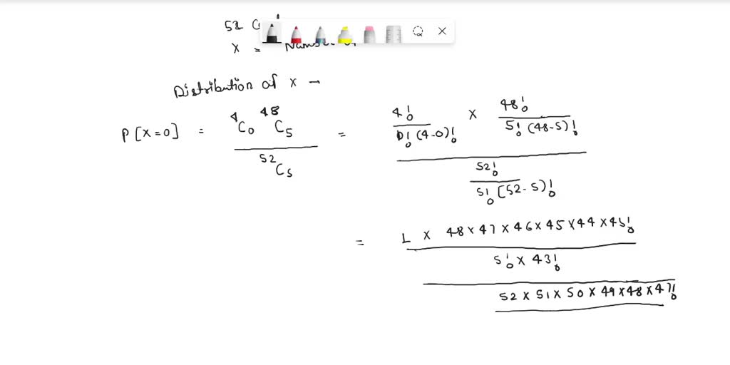 SOLVED: You draw 5 cards from a standard deck of 52 cards without ...