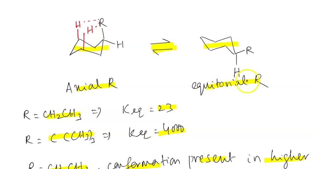 SOLVED: As we learned in Chapter 4, monosubstituted cyclohexanes exist as an equilibrium between ...
