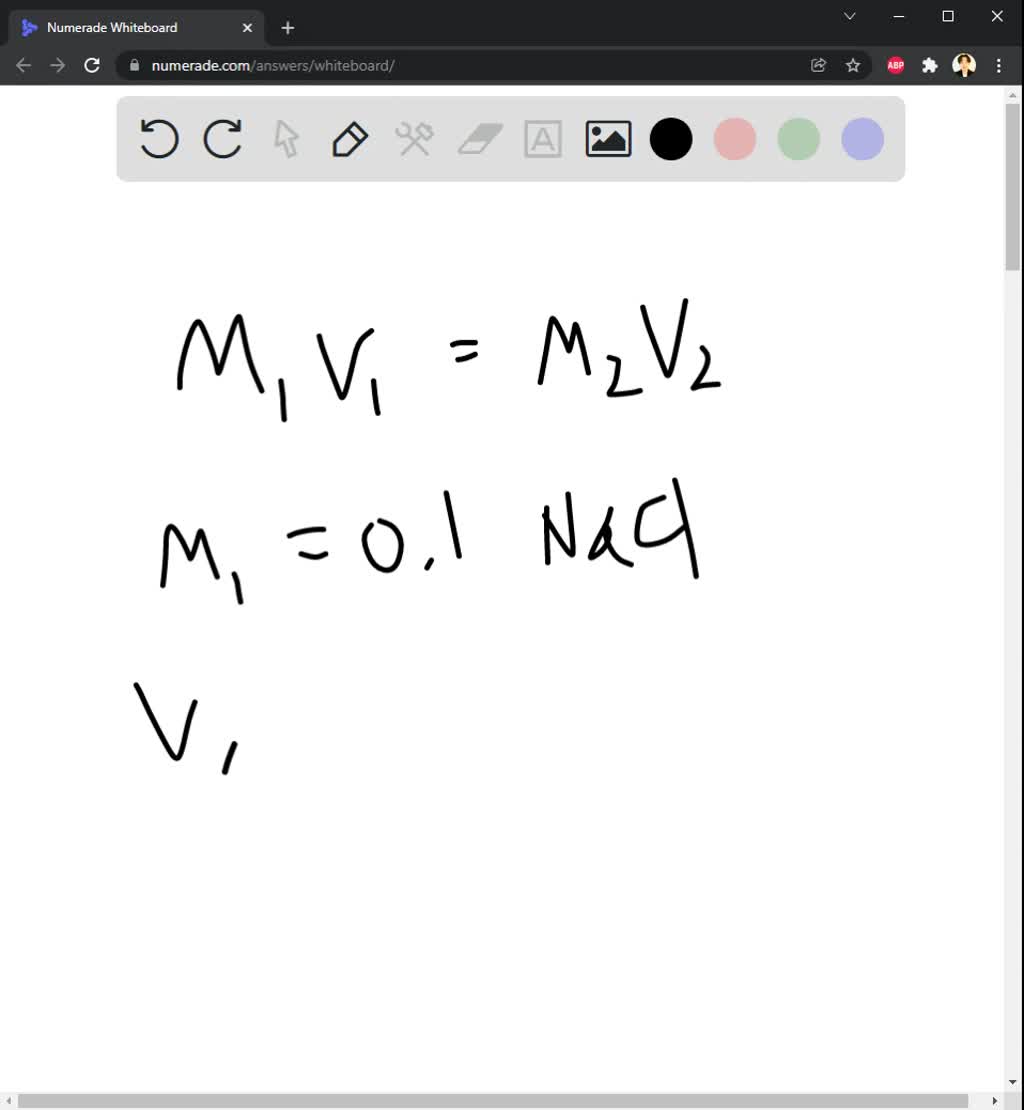 SOLVED: Calculate how to make 400 ml of 50 mM NaCl using a 10% NaCl ...