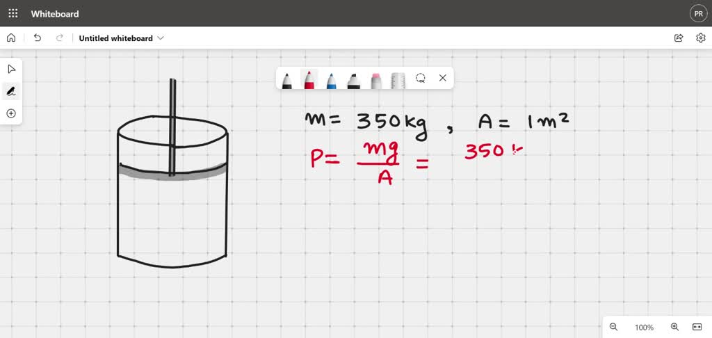 SOLVED: A piston above a liquid in a closed container has an area of ...