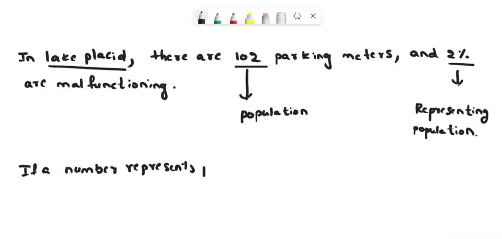 SOLVED: Determine whether the given value is a statistic or a parameter: In Lake Placid, there ...