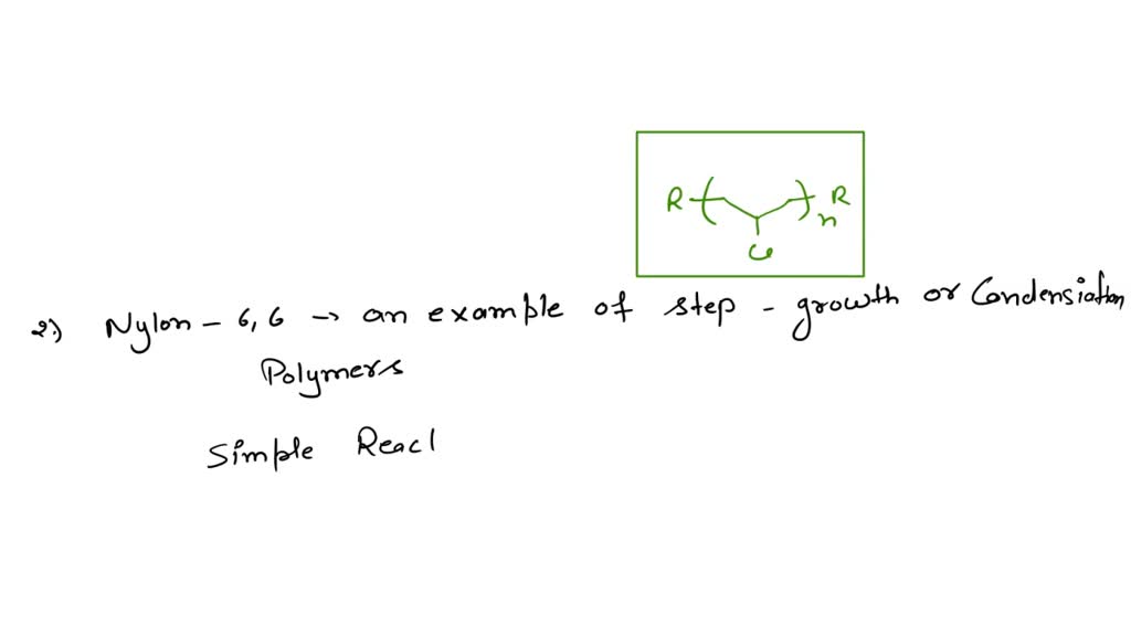 SOLVED: For each IUPAC name, draw the structure of the polymer by ...