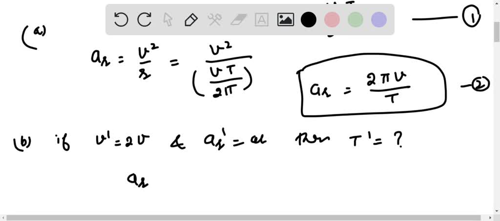 An object moves in a horizontal circle at constant speed v (in units of ...