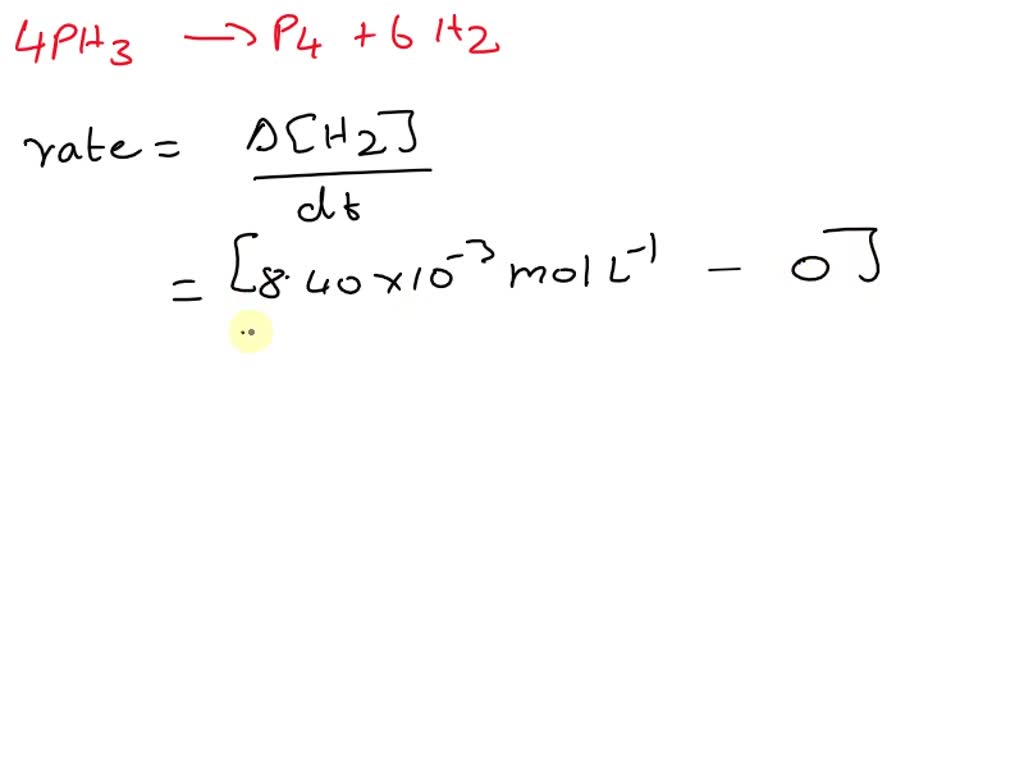 SOLVED: For the gas phase decomposition of phosphine (PH3) = 120 Â°C ...
