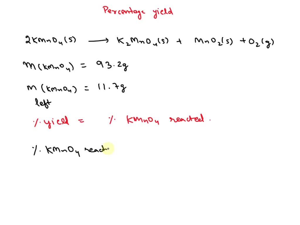 SOLVED: Oxygen gas can be prepared by heating KMnO4(s) according to the ...
