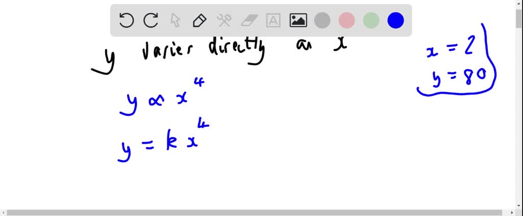 Solved Write An Equation Describing The Relationship Of The Given Variables Directly As The