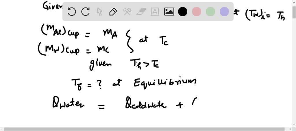 SOLVED: If water with a mass mh at temperature Th is poured into an ...