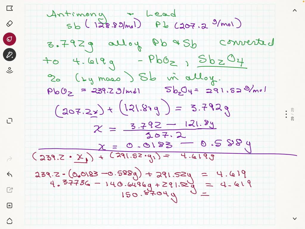 SOLVED: Gravimetric Analysis - Binary Mixture Antimony is alloyed with lead to increase the ...