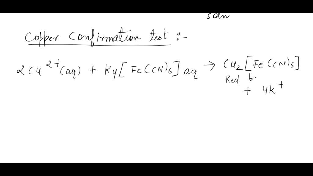 SOLVED: Separation of Copper(II) and Bismuth(III) Ions Chemical(s ...