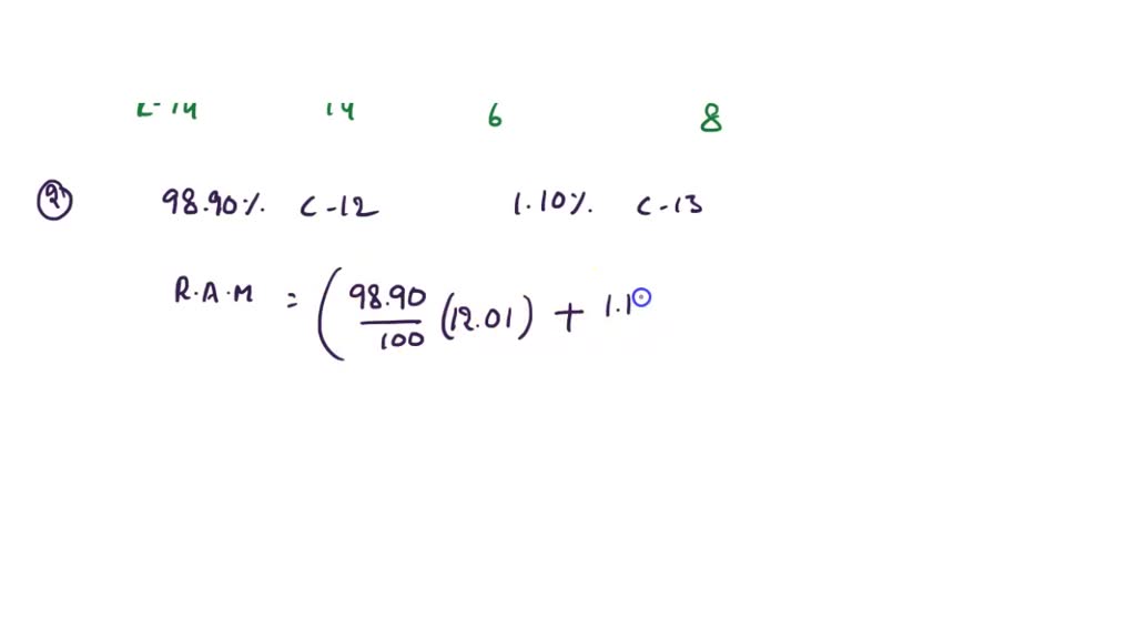 SOLVED: Q.5) The element carbon has three common isotopes: These are ...