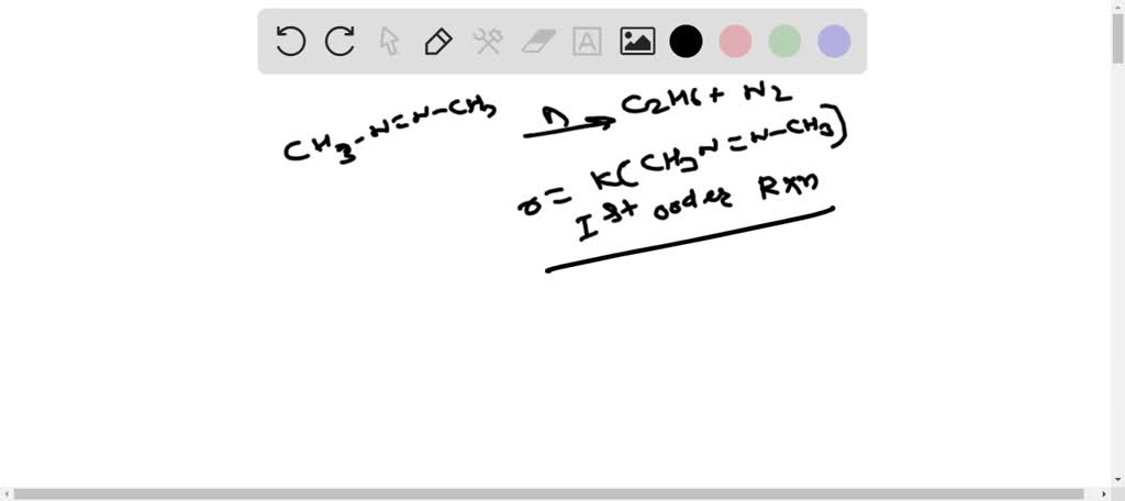SOLVED: (b) The thermal decomposition of azomethane , which is an ...