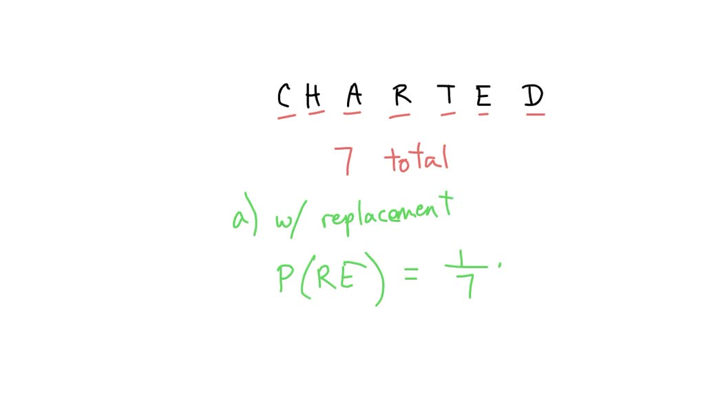 SOLVED: A box contains 7 letters, shown as CHARTED. What is the ...