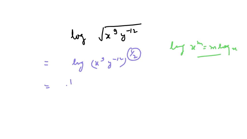 SOLVED: Use the properties of logarithms to completely expand the ...