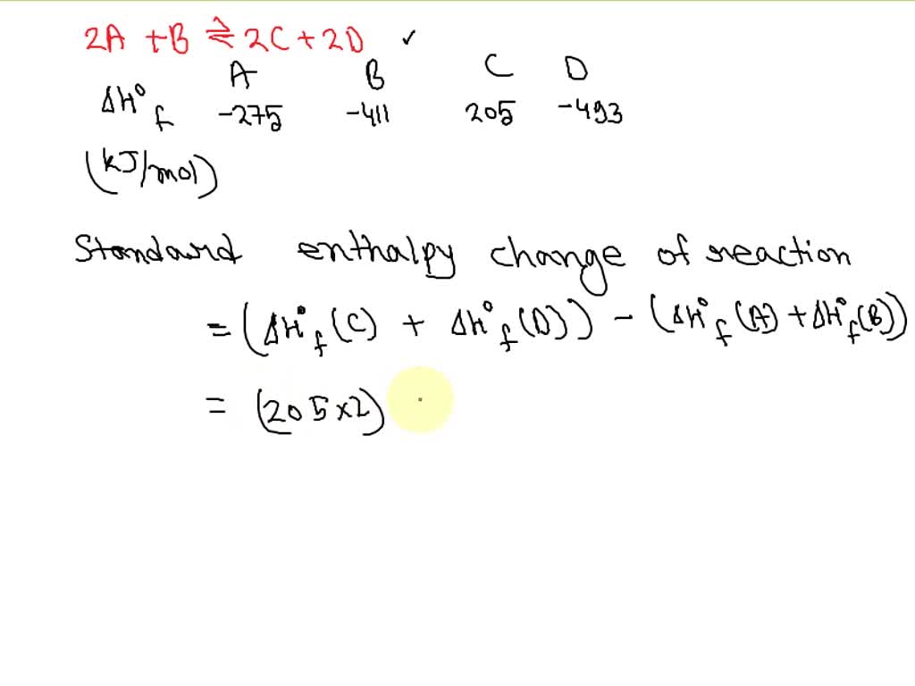 SOLVED: For the reaction given in Part A, how much heat is absorbed ...