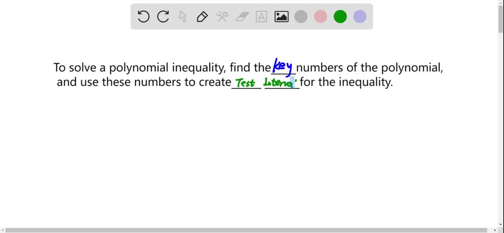SOLVED: Use the test-point method to solve the polynomial inequality ... SOLVED: Use the test-point method to solve the polynomial inequality ...