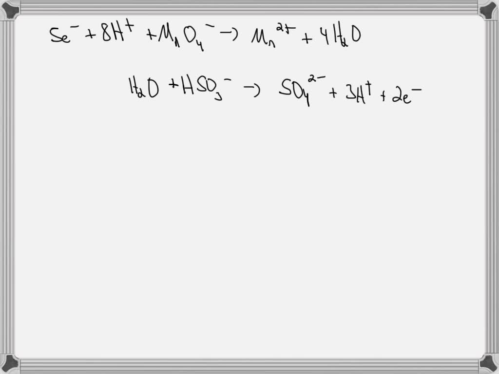 Balance the following redox reaction under acidic aqueous conditions ...