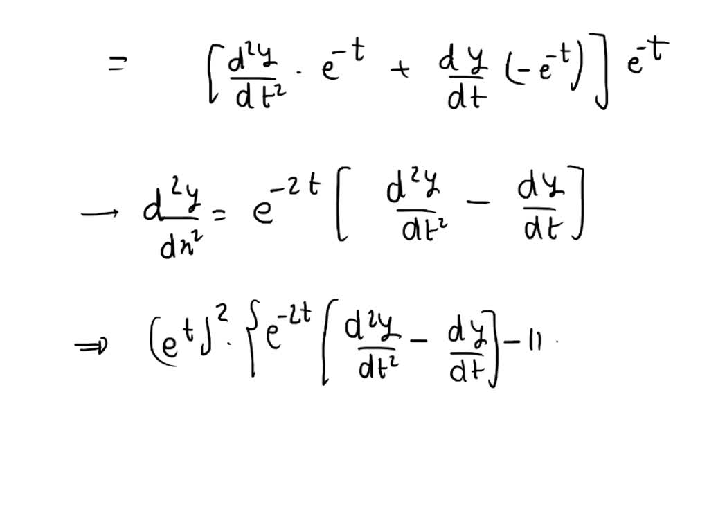 SOLVED: Use the substitution x = et to transform the given Cauchy-Euler ...