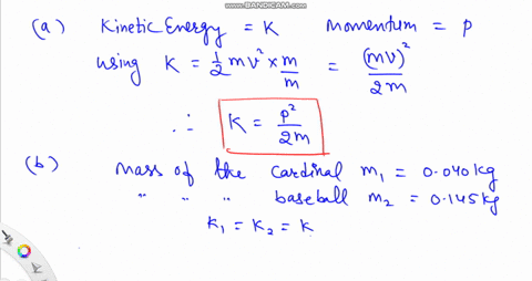 (a) Show that the kinetic energy K and the momentum magnitude p of a ...