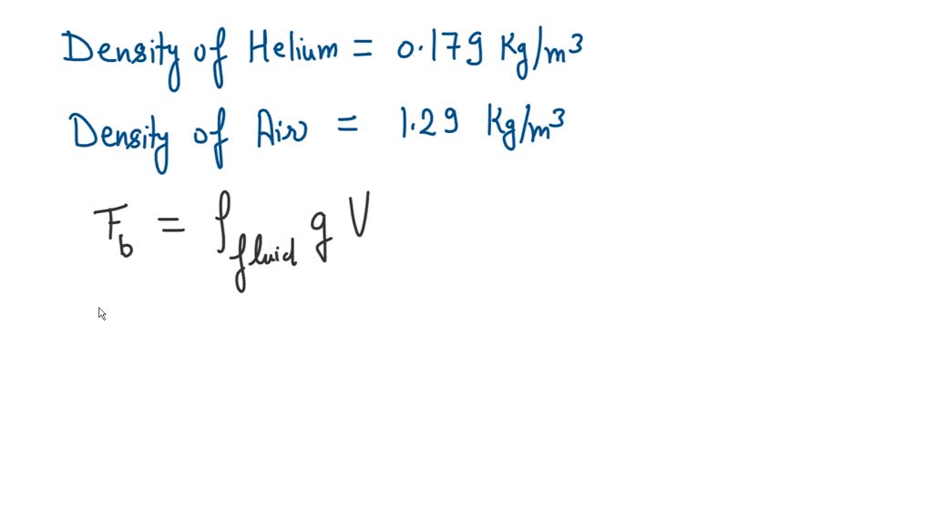SOLVED: Find the volume (in cubic meters) of a total mass of helium of ...