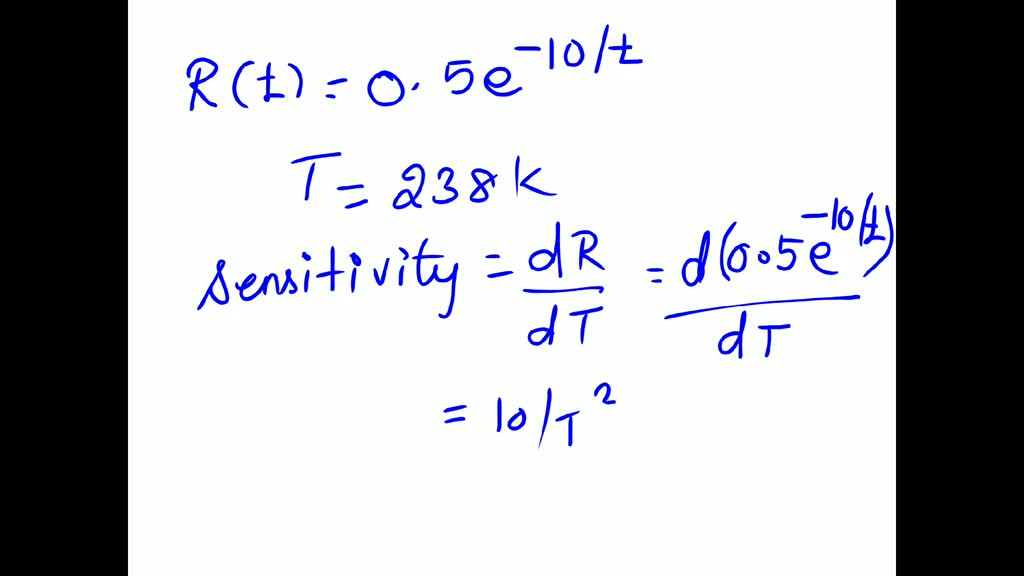 SOLVED: Calculate the temperature sensitivity for a thermistor at 150oC ...
