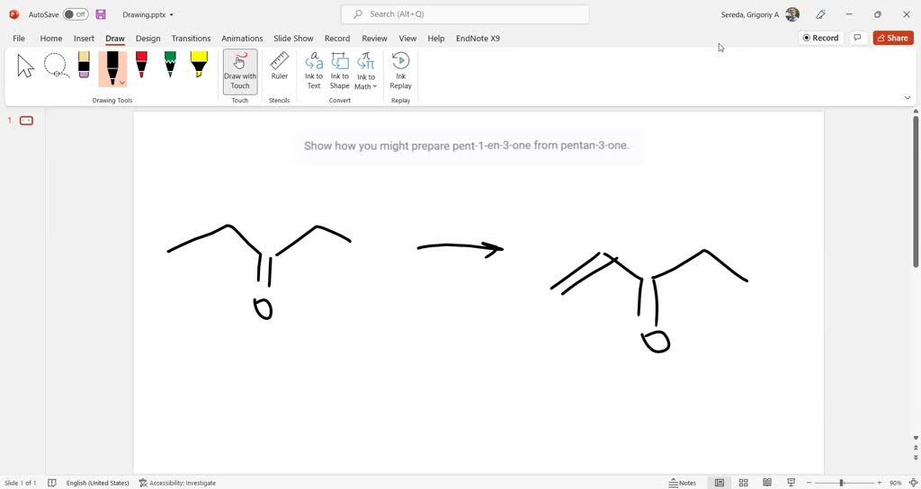 SOLVED: Show how you might prepare pent-1-en-3-one from pentan-3-one.