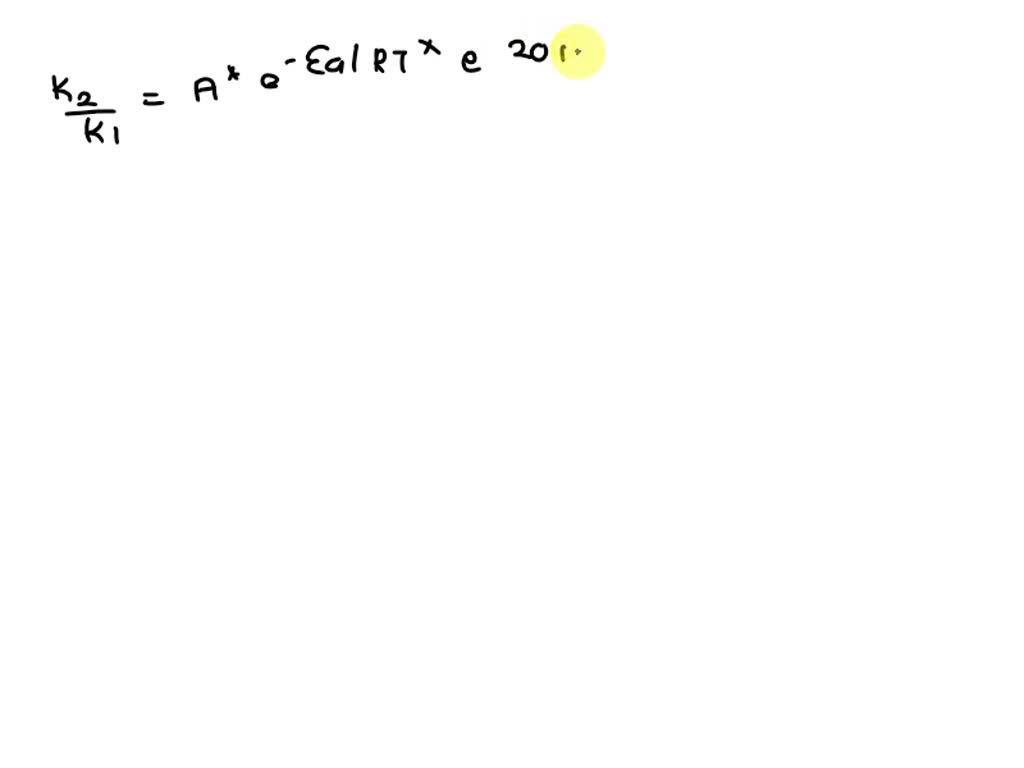 SOLVED: For a certain chemical reaction, the activation energy is ...