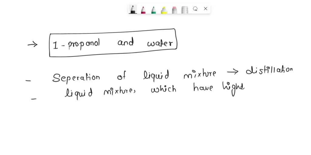 SOLVED: a mixture of methanol and acetone is heated until vapor is ...